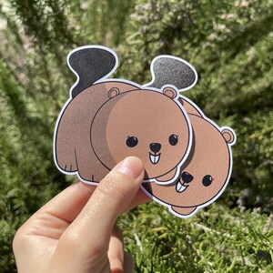 Chonky Beaver Benjamin Sticker Ferdinand | Handmade Laminated Sticker ...