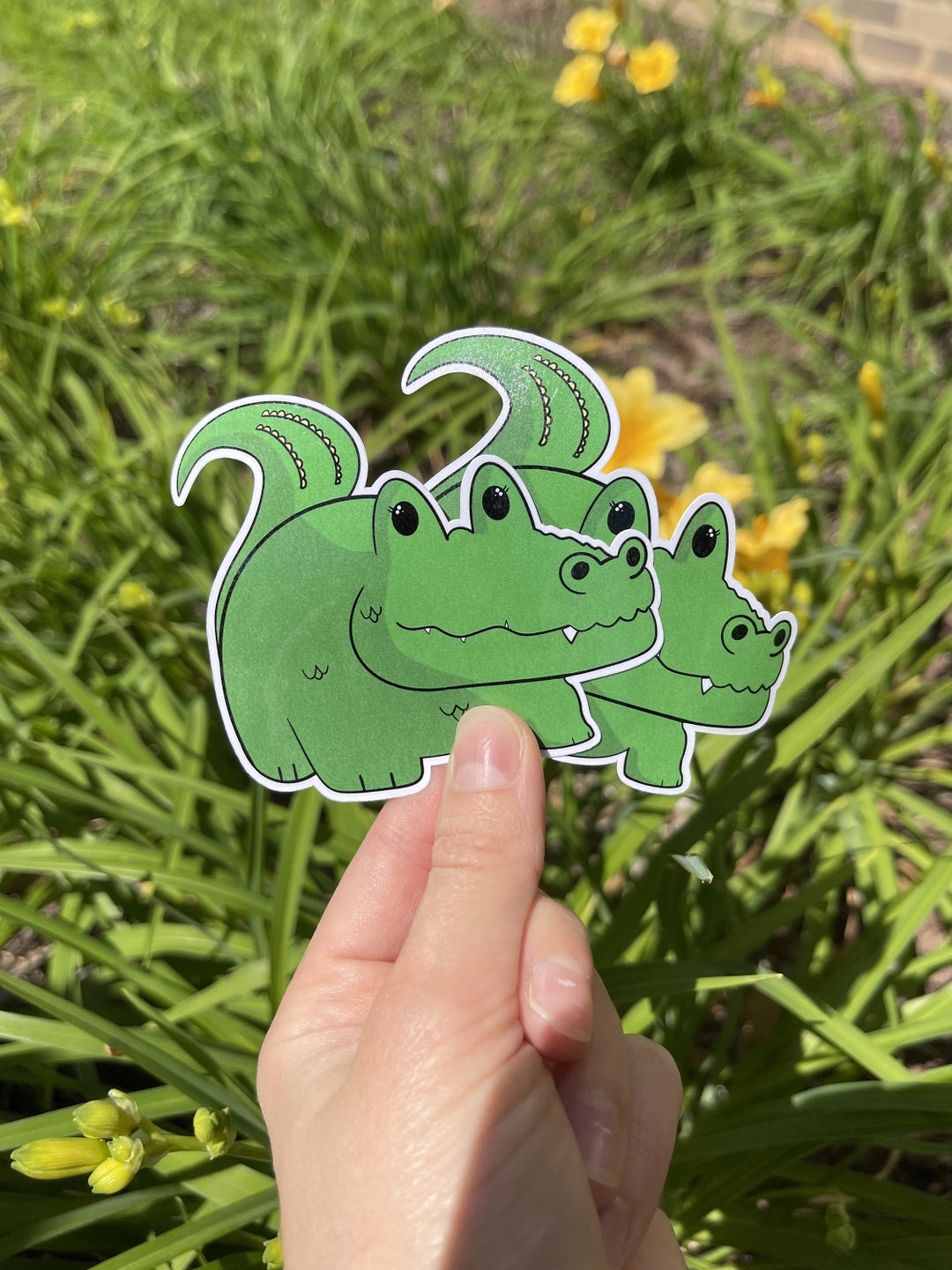 Chonky Alligator Sticker Alphonse | Handmade Laminated Sticker ...