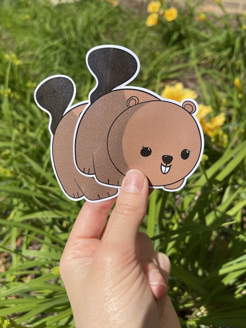 Chonky Beaver Benjamin Sticker Ferdinand Handmade Laminated Sticker ...