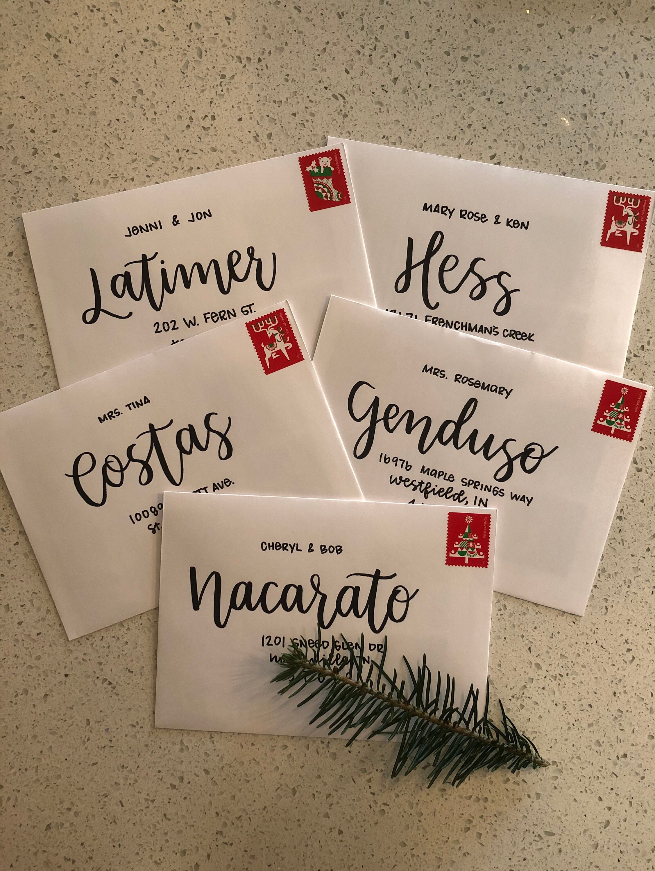 Hand Lettered Wedding Envelope Addressing // Custom Wedding - Etsy