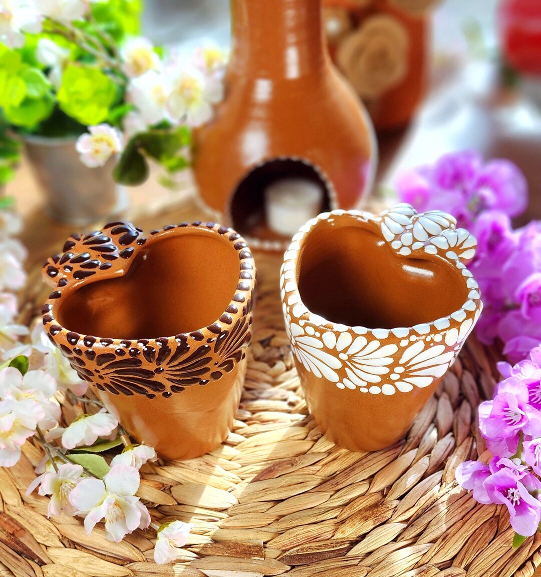 Couple Talavera Heart Coffee Mug Valentine's Day Gift 2 Pieces Handmade ...