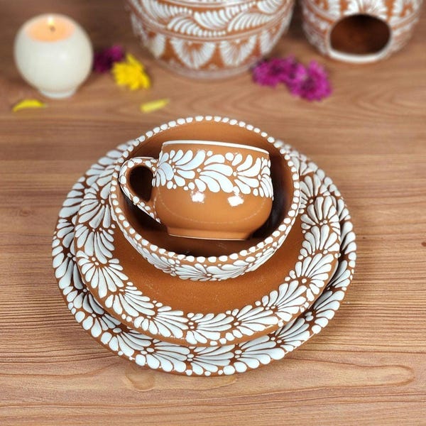 Mexican Pottery Dinnerware Set - Etsy