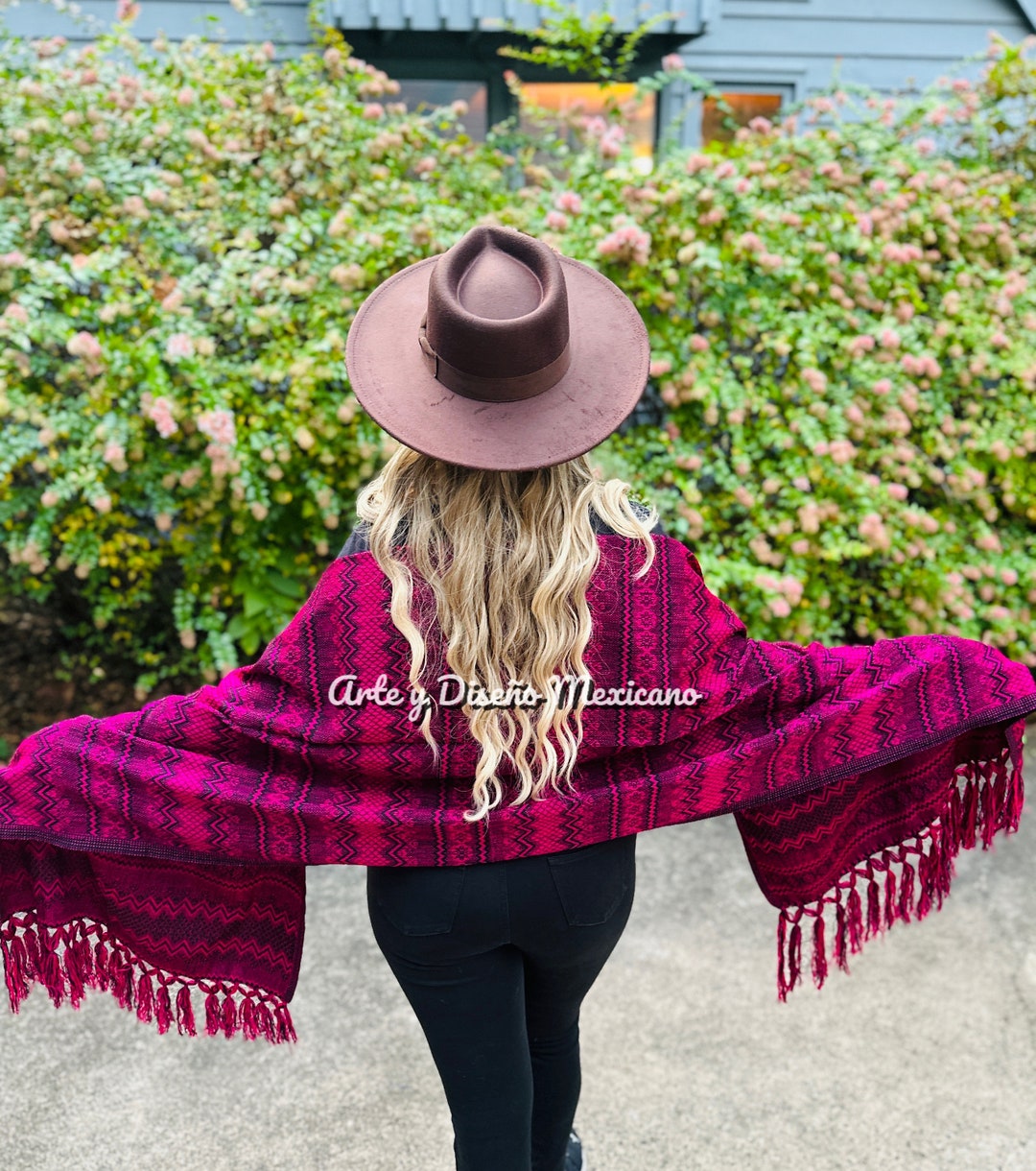 Mexican Woven Rebozo Scarf Traditional Fabric Rebozo Mexican Shawl ...
