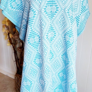 Mexican Woven Gaban Poncho 2 Way to Use Handmade Soft Warm Sarape Dress ...