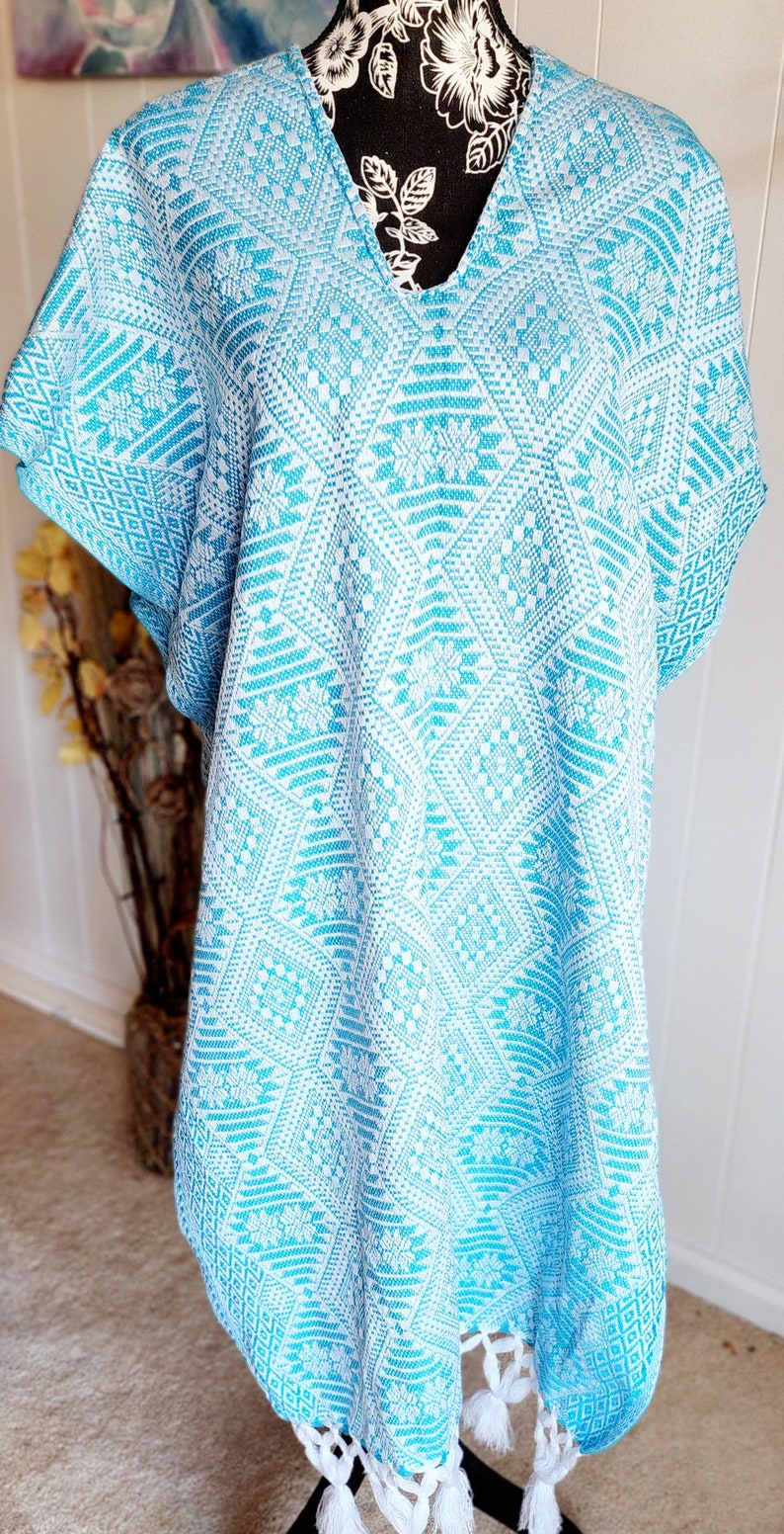 Mexican Woven Gaban Poncho 2 Way to Use Handmade Soft Warm Sarape Dress ...