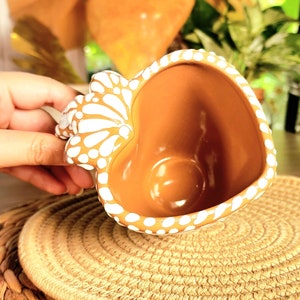 Original Mexican Talavera Heart Mug Coffee 290ml Handmade Handpainted ...