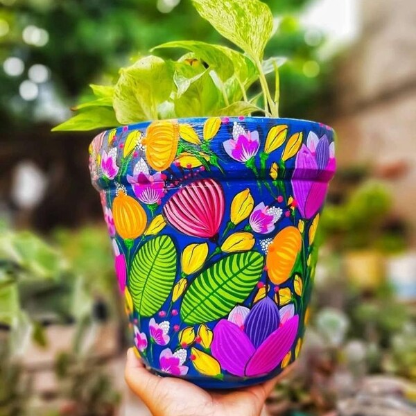 Colorful Planters - Etsy