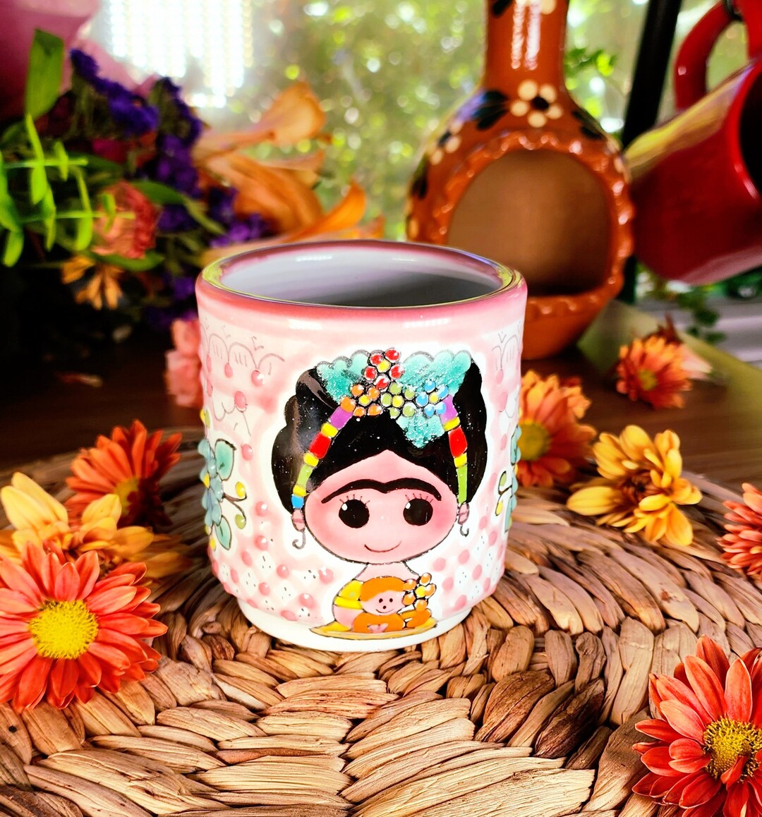 Original Mexican Talavera Frida Kahlo Coffee Mug Handmade Handpainted ...