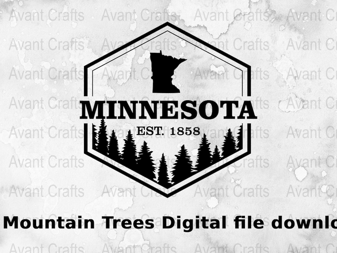 Minnesota State Mountain Trees Digital File Download Svg, Png, Pdf - Etsy