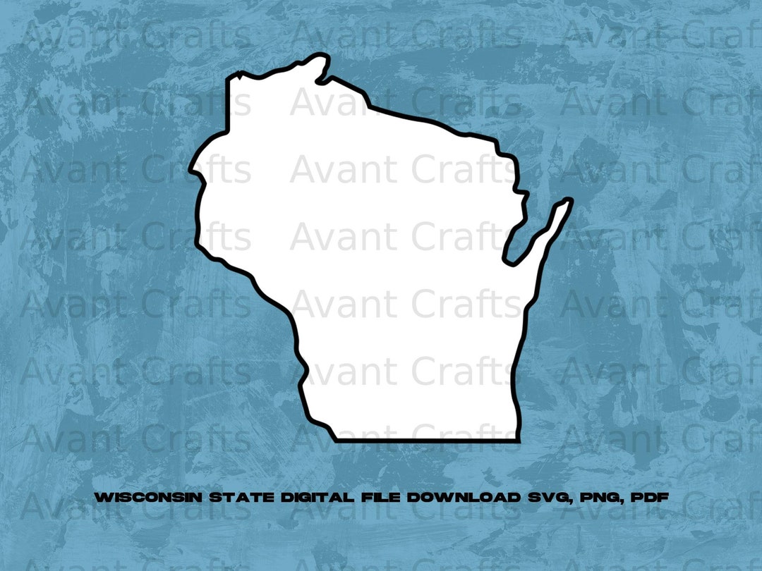 Wisconsin State Digital File Download Svg, Png, Pdf - Etsy