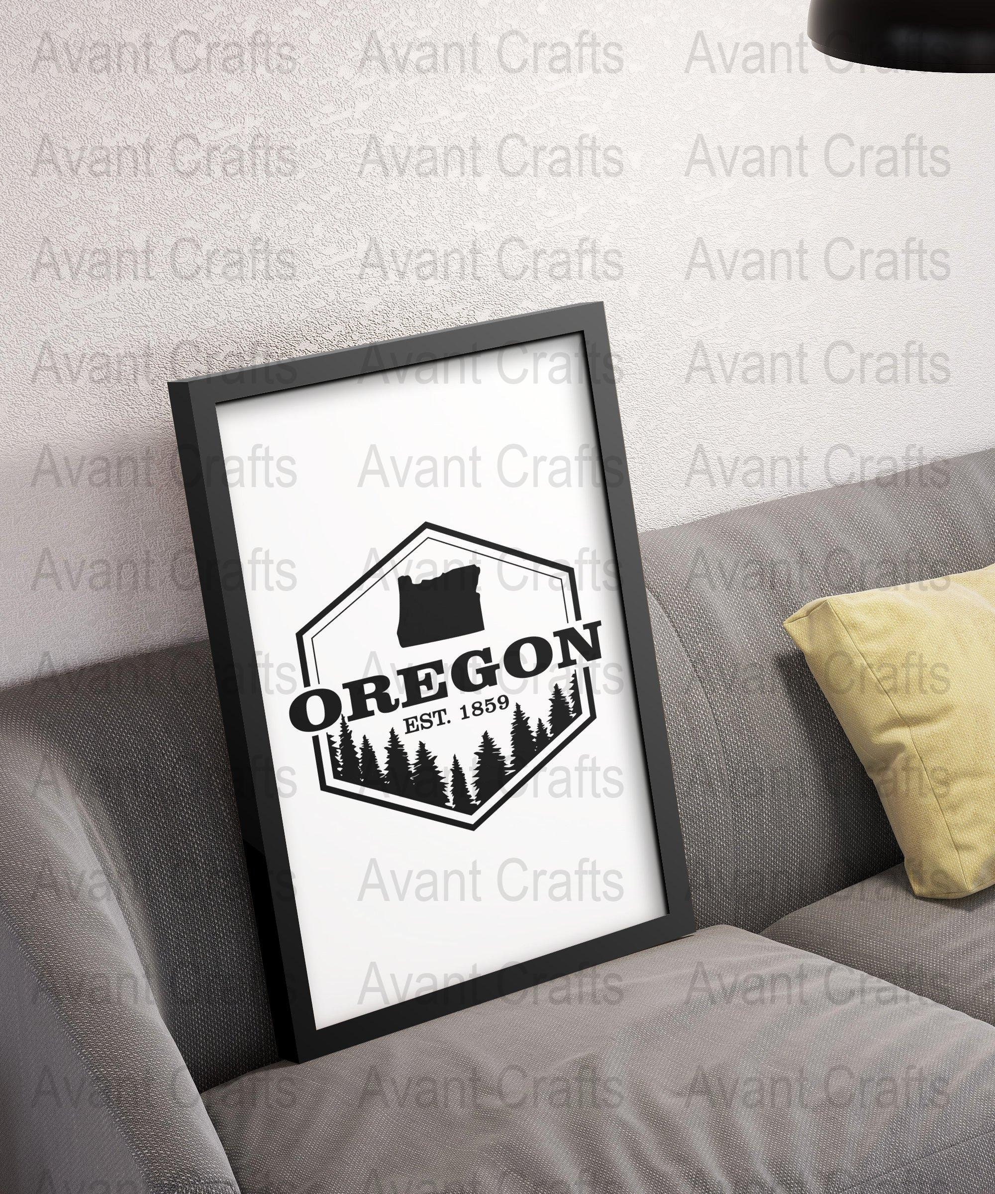 Oregon State Mountain Trees Digital File Download Svg, Png, Pdf - Etsy
