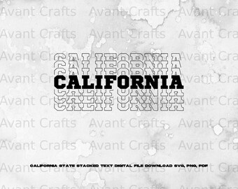 California Text Svg - Etsy