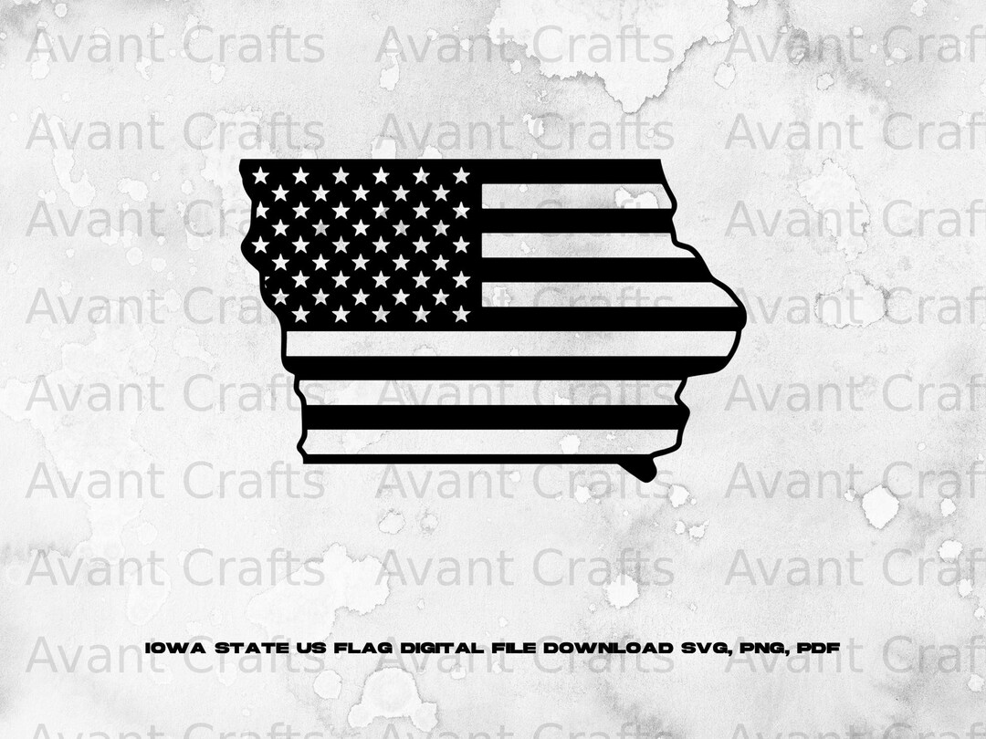 Iowa State US Flag Digital File Download Svg, Png, Pdf - Etsy