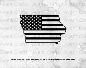 Iowa State Flag Svg Png Dxf Eps Pdf Layered by Color Vector Graphic ...