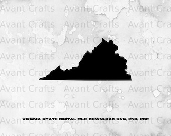 Virginia State SVG I Love My State Svg Digital File Download Dxf Pdf ...