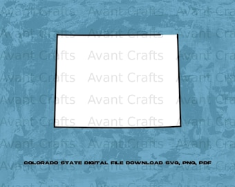 Colorado State Shape • digital Download • SVG • PDF • DXF • print ...