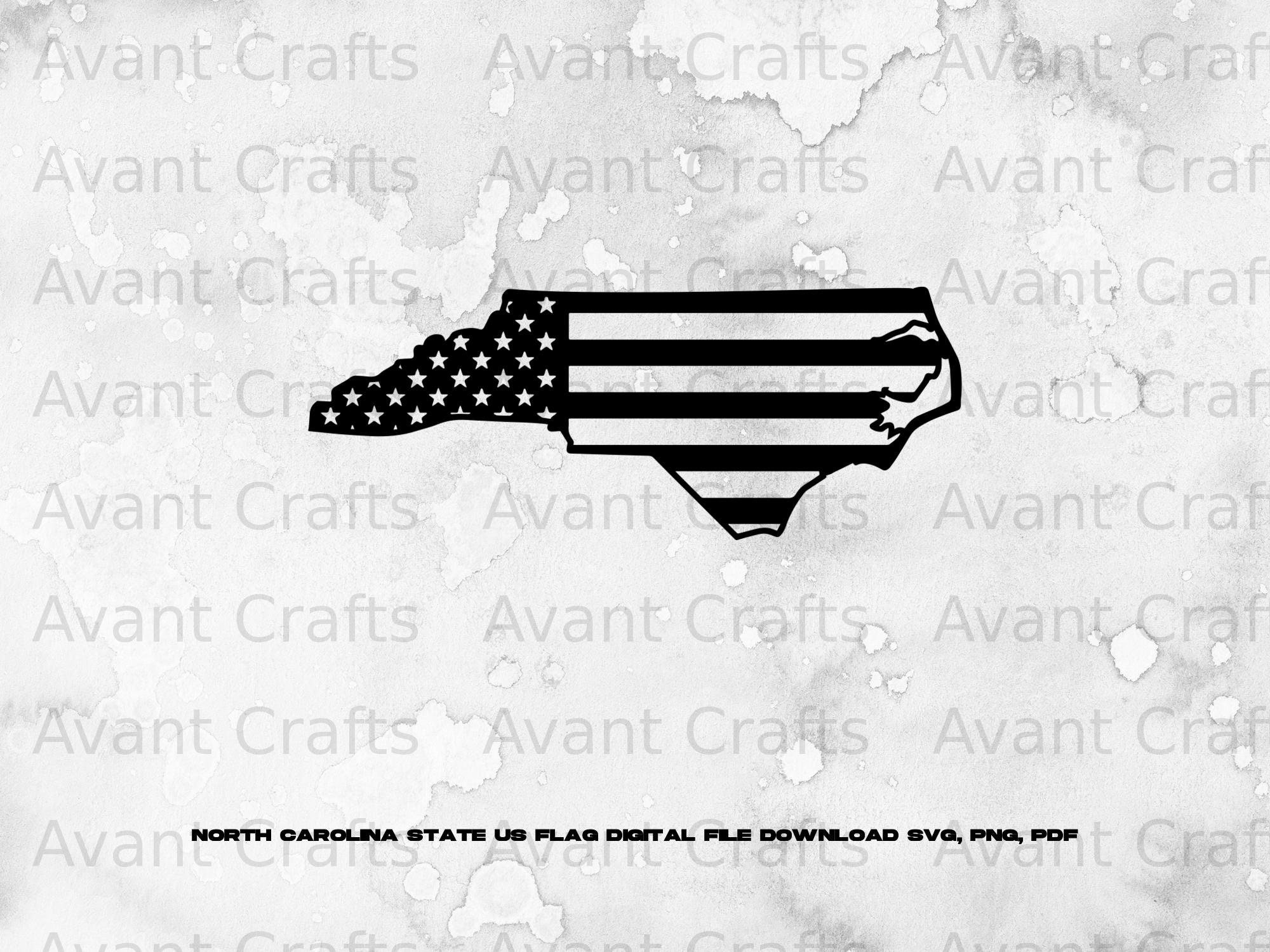 North Carolina State US Flag Digital File Download Svg, Png, Pdf - Etsy
