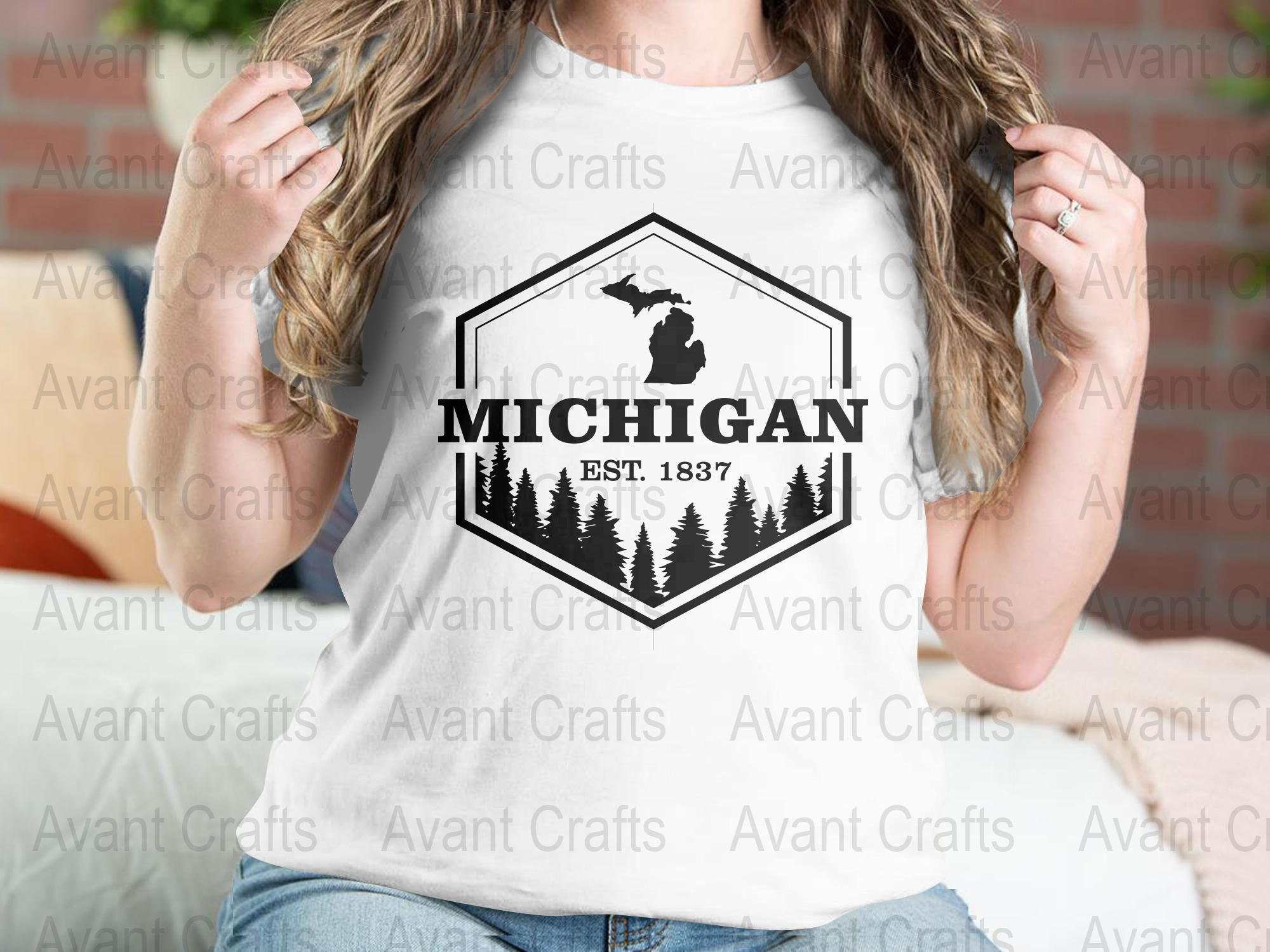 Michigan State Mountain Trees Digital File Download Svg, Png, Pdf - Etsy