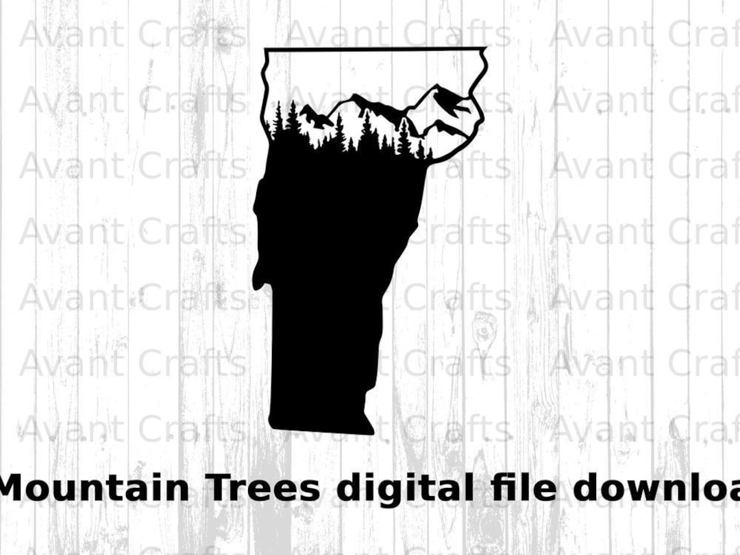 Vermont State Mountain Trees Digital File Download Svg, Png, Pdf - Etsy