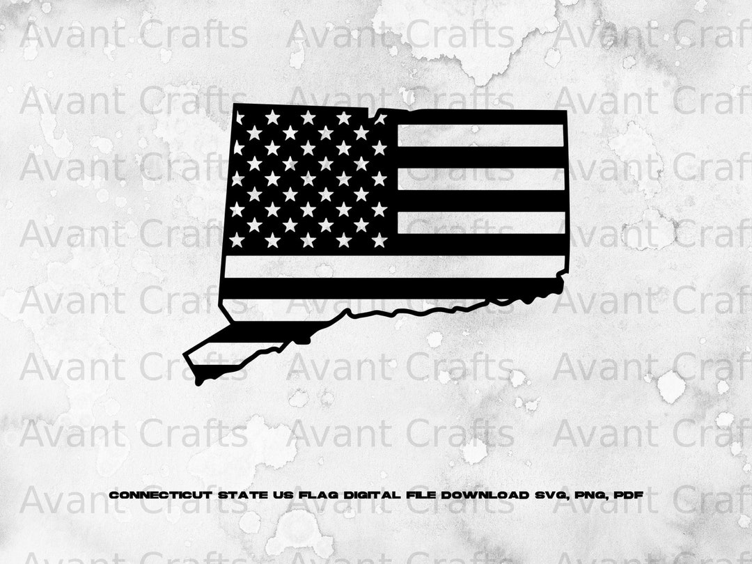 Connecticut State US Flag Digital File Download Svg, Png, Pdf - Etsy