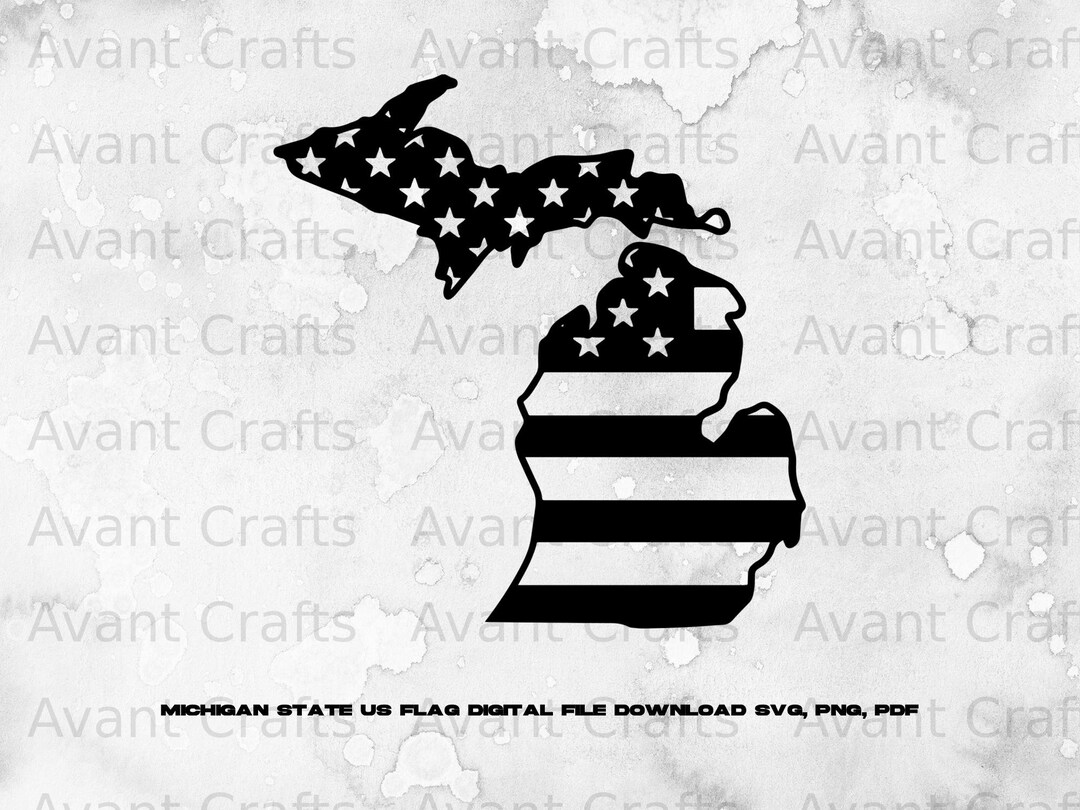 Michigan State US Flag Digital File Download Svg, Png, Pdf - Etsy