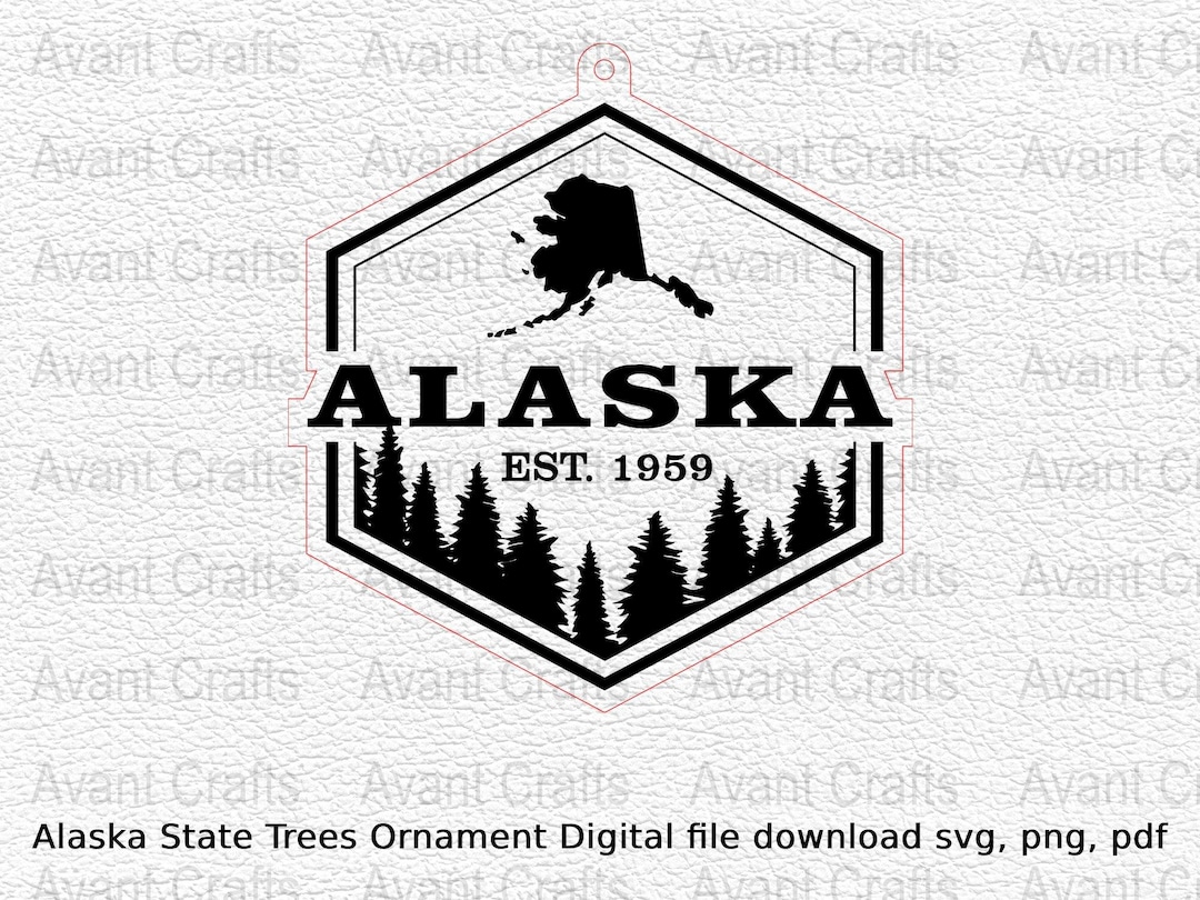 Alaska State Trees Ornament Digital File Download Svg, Png, Pdf - Etsy