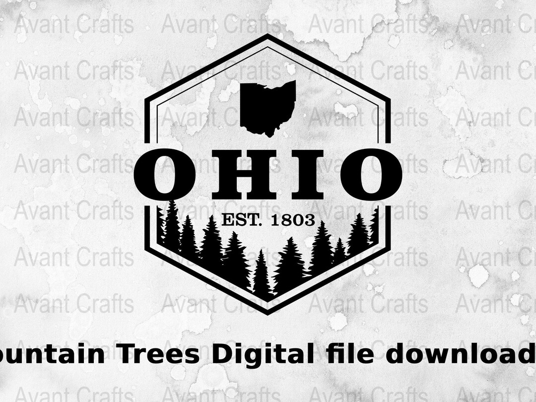 Ohio State Mountain Trees Digital File Download Svg, Png, Pdf - Etsy