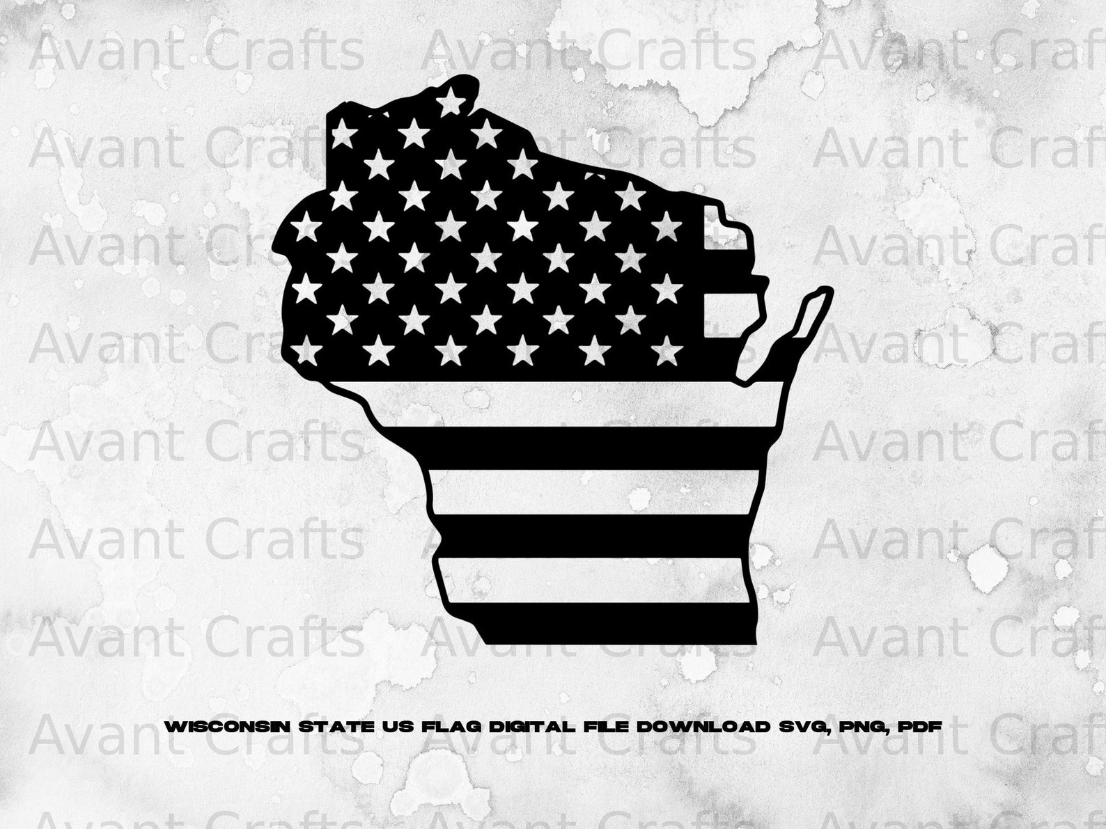 Wisconsin State US Flag Digital File Download Svg, Png, Pdf - Etsy