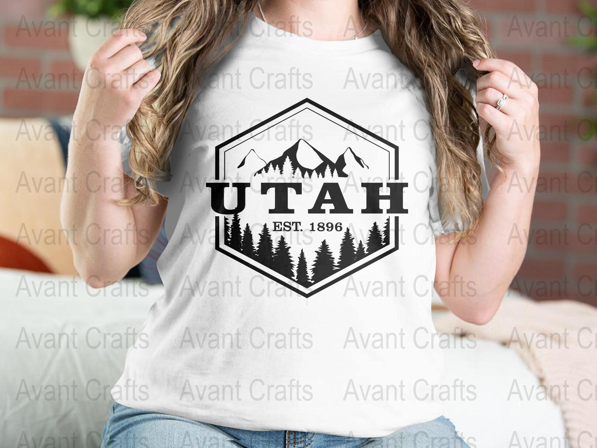 Utah State Mountain Trees Digital File Download Svg, Png, Pdf - Etsy