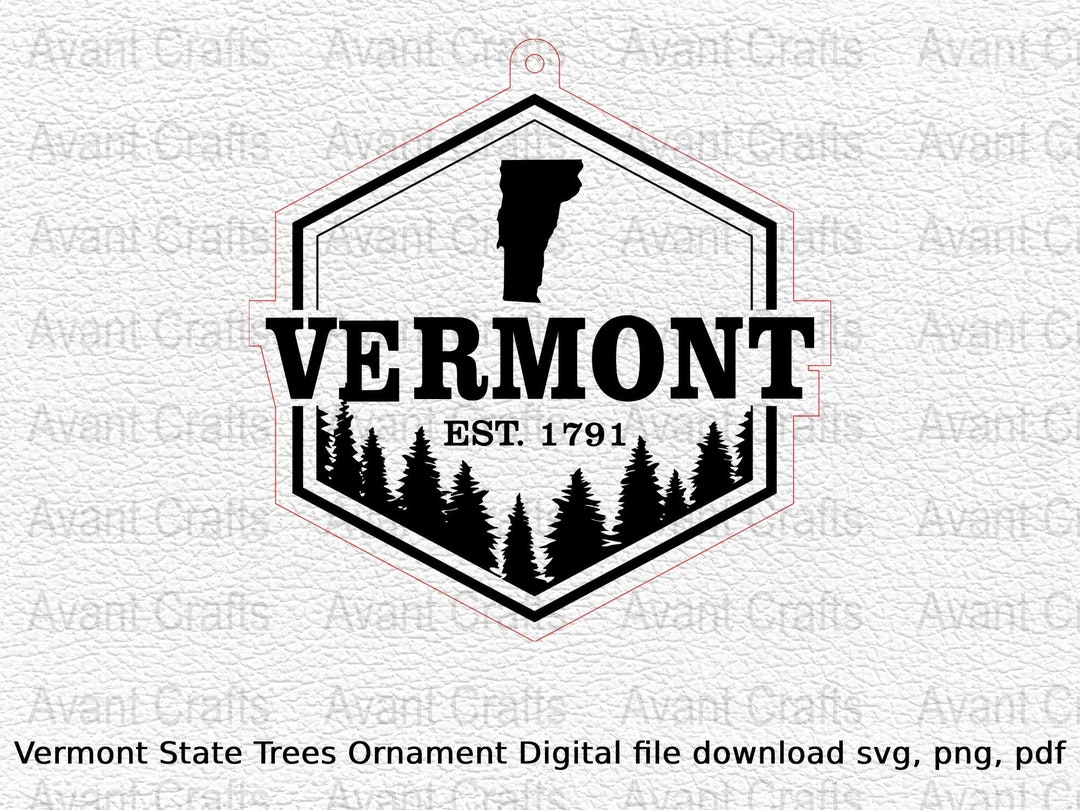 Vermont State Trees Ornament Digital File Download Svg, Png, Pdf - Etsy