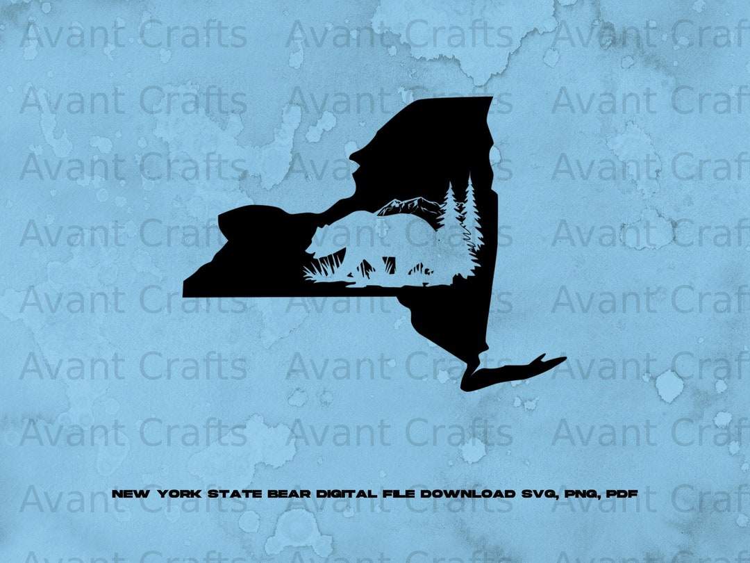 New York State Bear Digital File Download Svg, Png, Pdf - Etsy