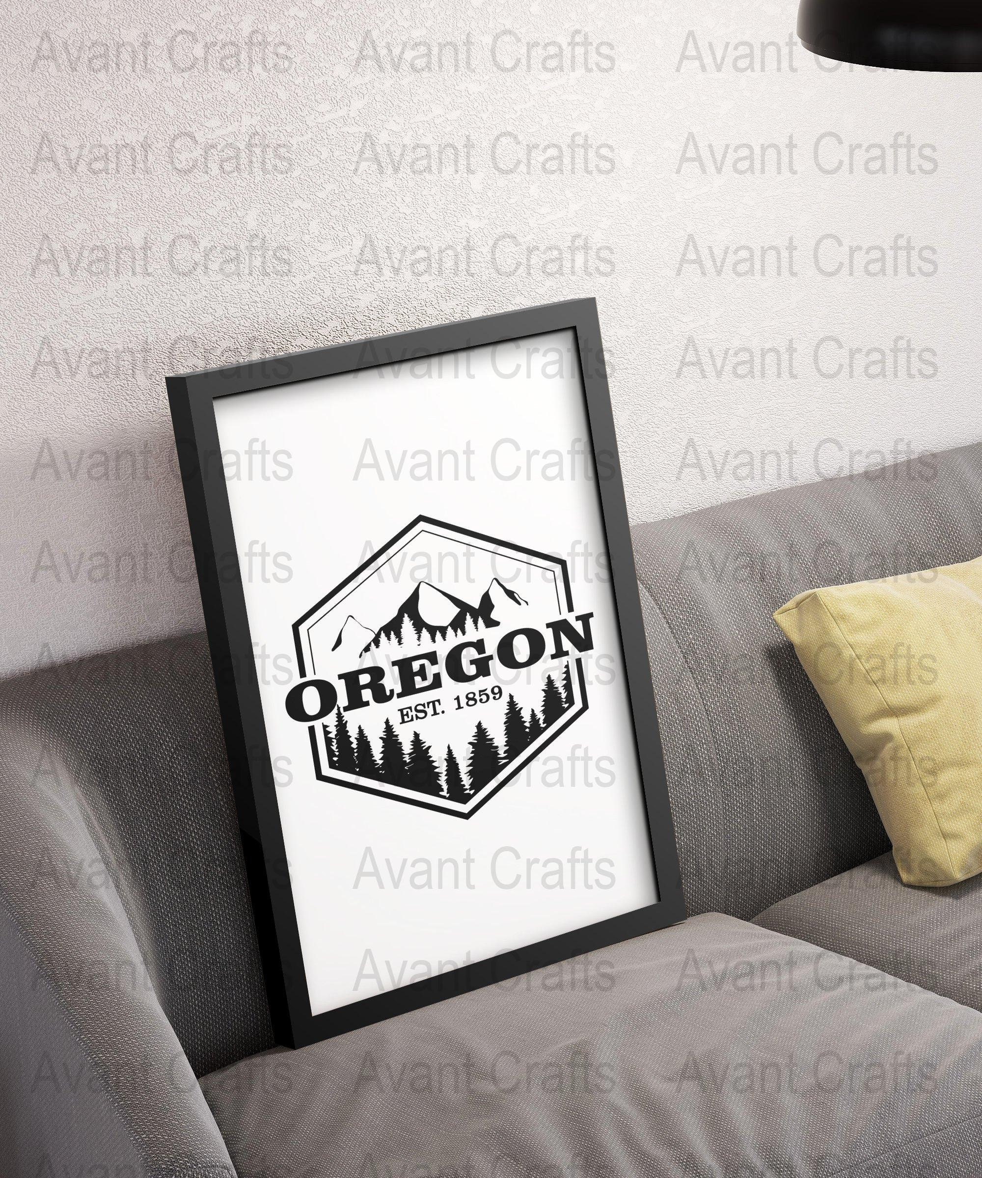 Oregon State Mountain Trees Digital File Download Svg, Png, Pdf - Etsy