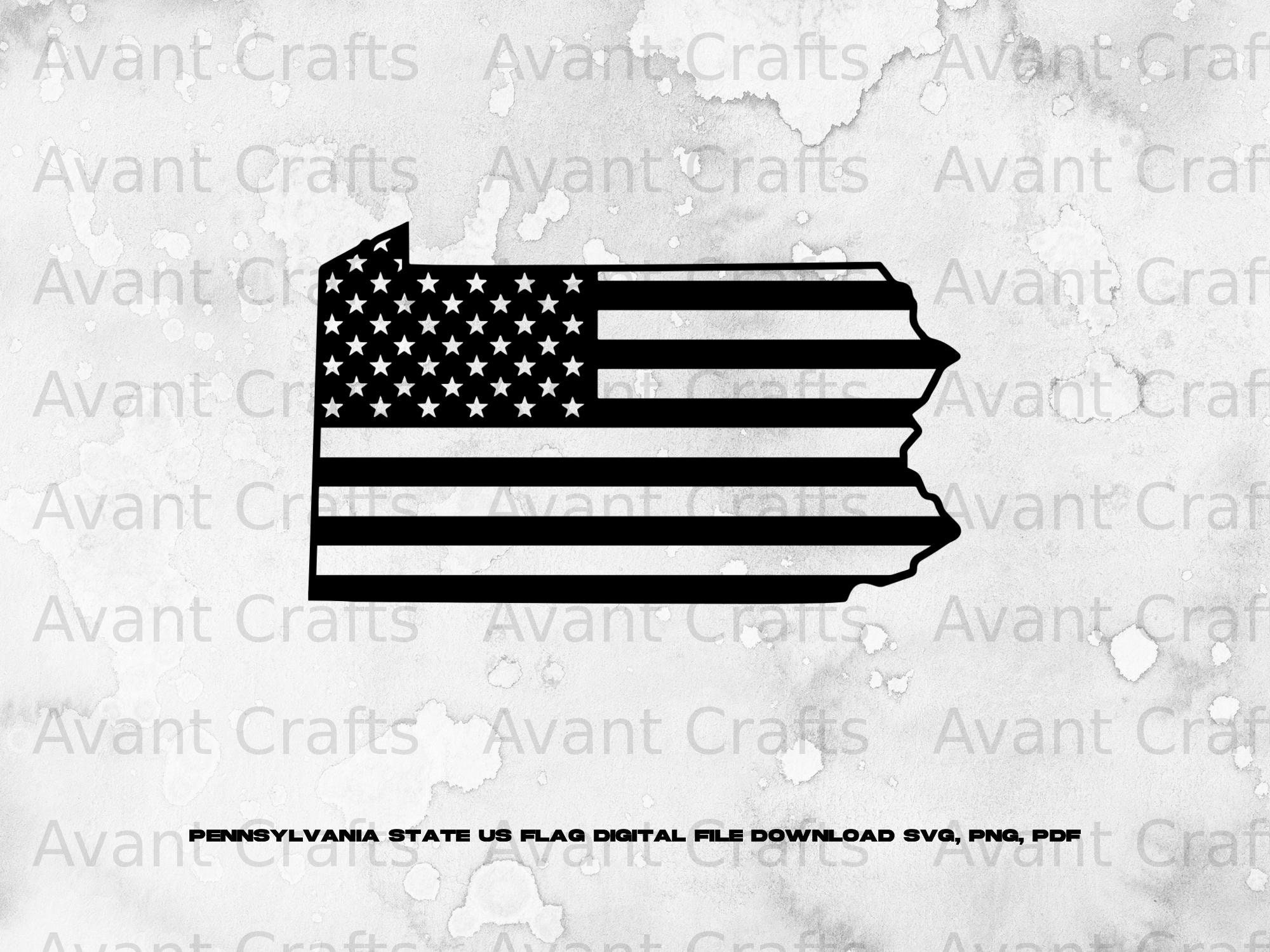 Pennsylvania State US Flag Digital File Download Svg, Png, Pdf - Etsy