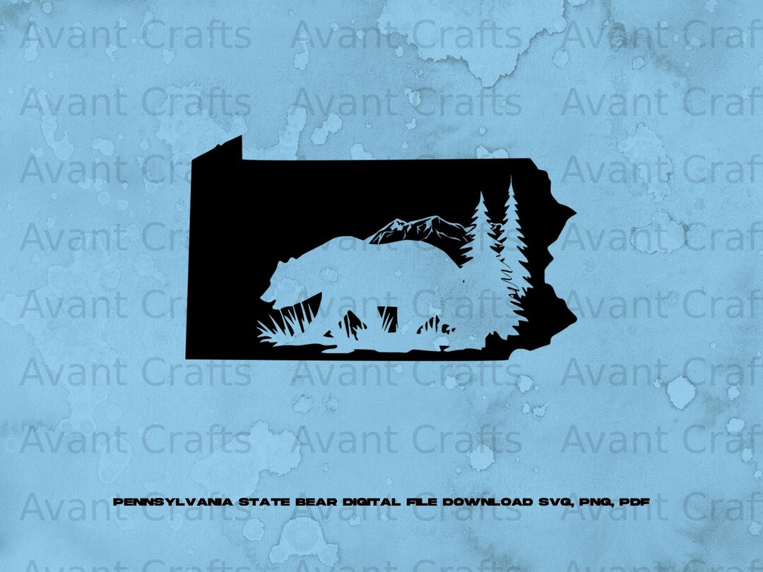 Pennsylvania State Bear Digital File Download Svg, Png, Pdf - Etsy