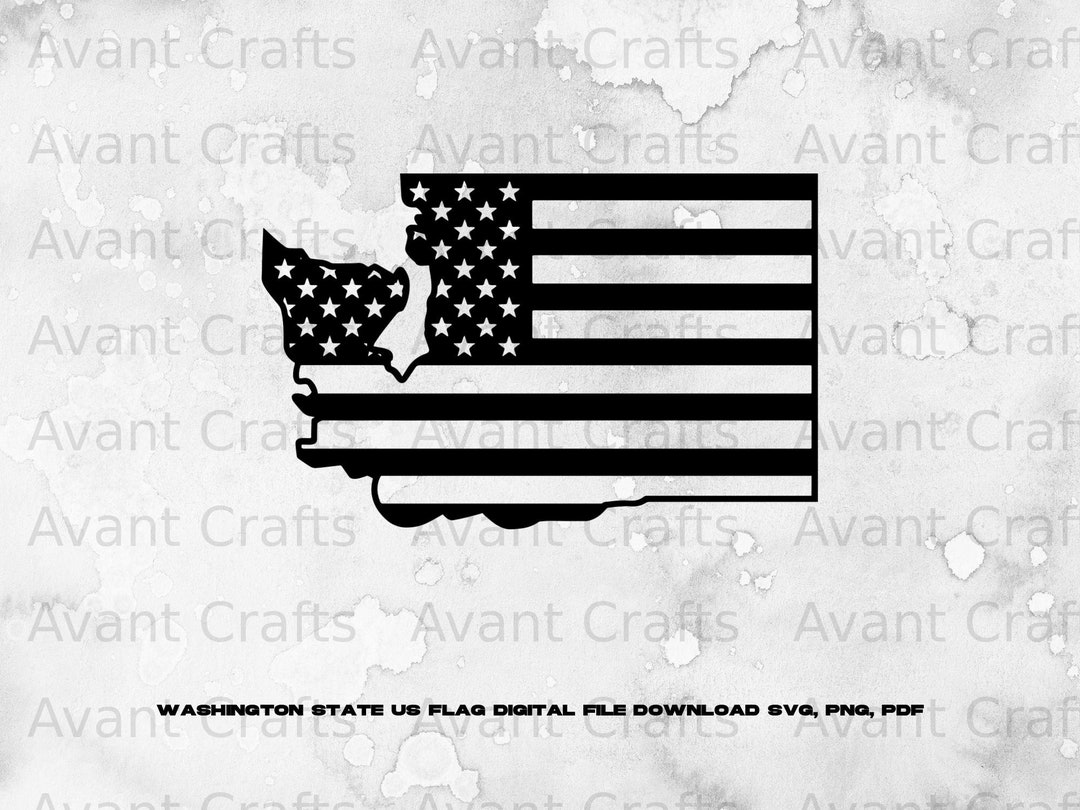 Washington State US Flag Digital File Download Svg, Png, Pdf - Etsy