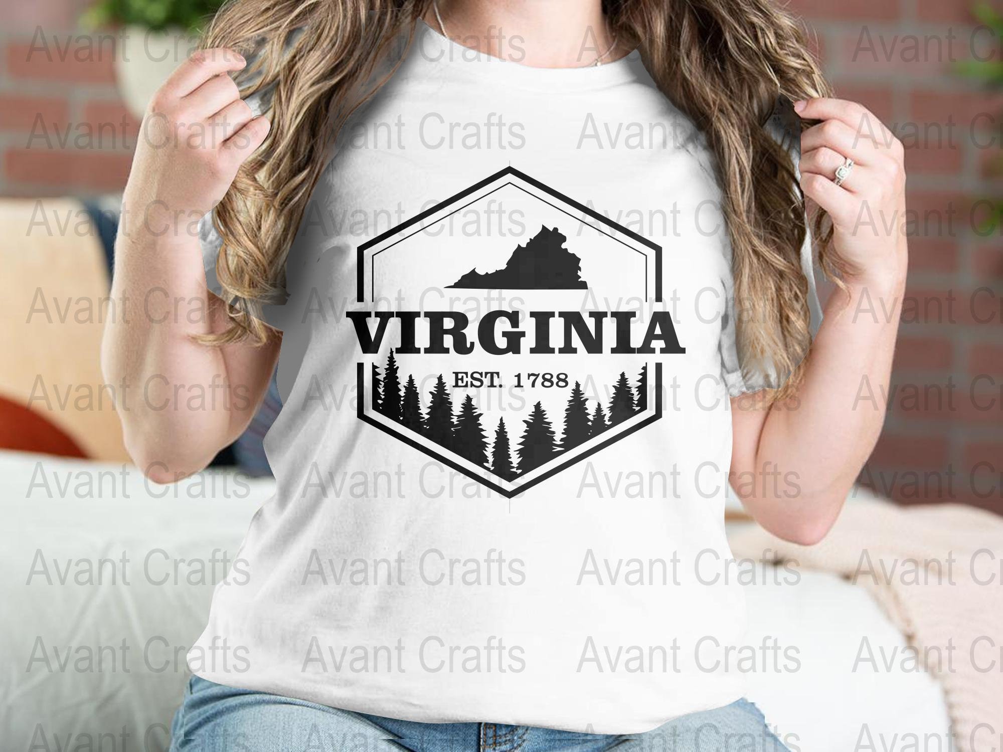 Virginia State Mountain Trees Digital File Download Svg, Png, Pdf - Etsy