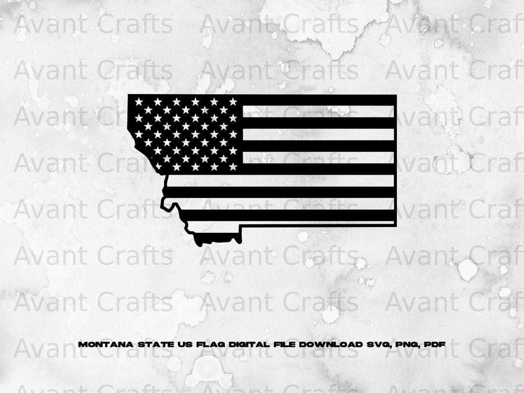 Montana State US Flag Digital File Download Svg, Png, Pdf - Etsy
