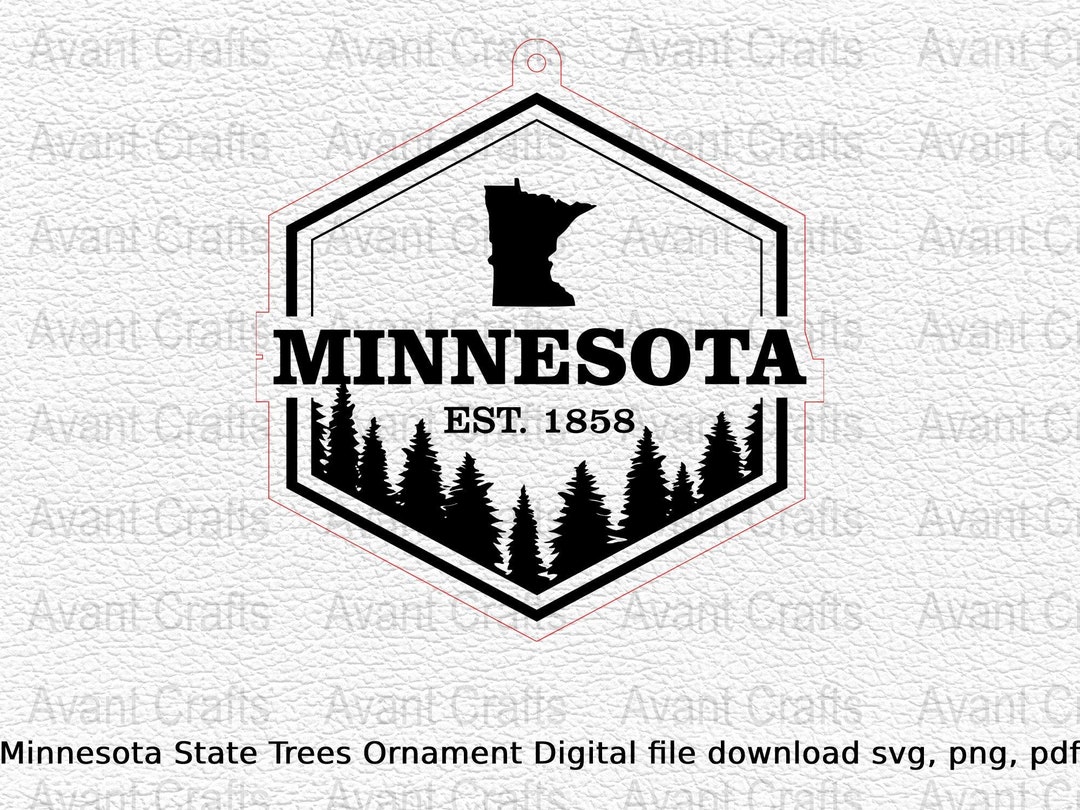 Minnesota State Trees Ornament Digital File Download Svg, Png, Pdf - Etsy