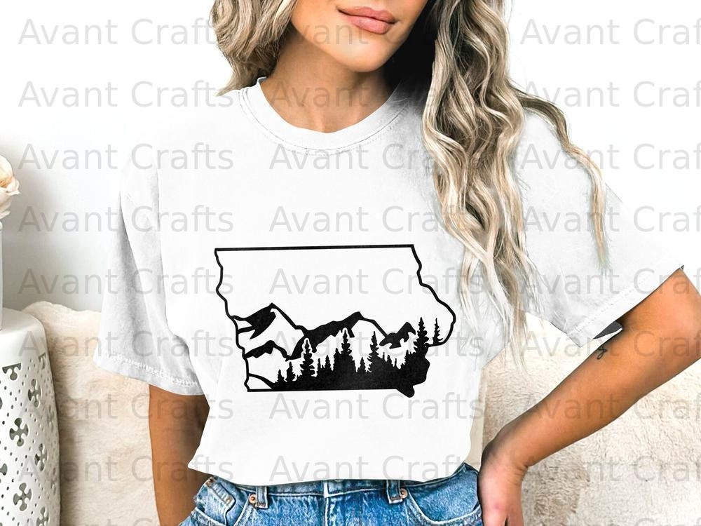 Iowa State Mountain Trees Digital File Download Svg, Png, Pdf - Etsy