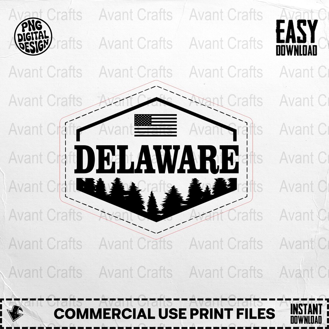 Delaware State Mountain Trees Digital File Download Svg, Png, Pdf - Etsy