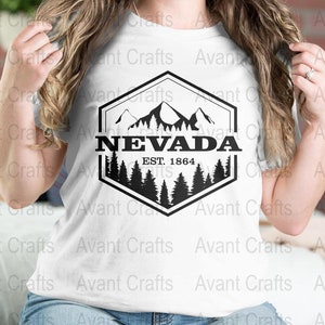 Nevada State Mountain Trees Digital File Download Svg, Png, Pdf - Etsy