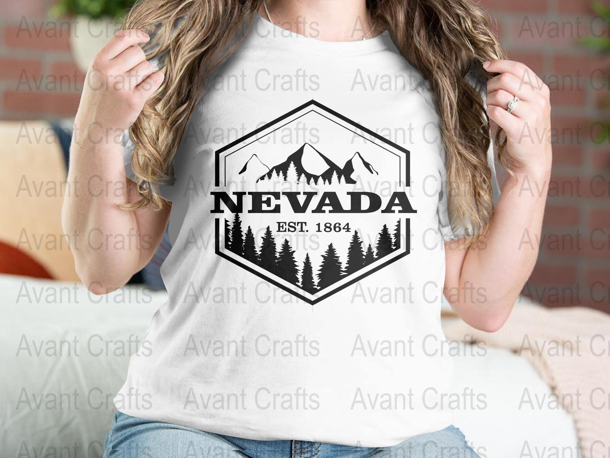 Nevada State Mountain Trees Digital File Download Svg, Png, Pdf - Etsy