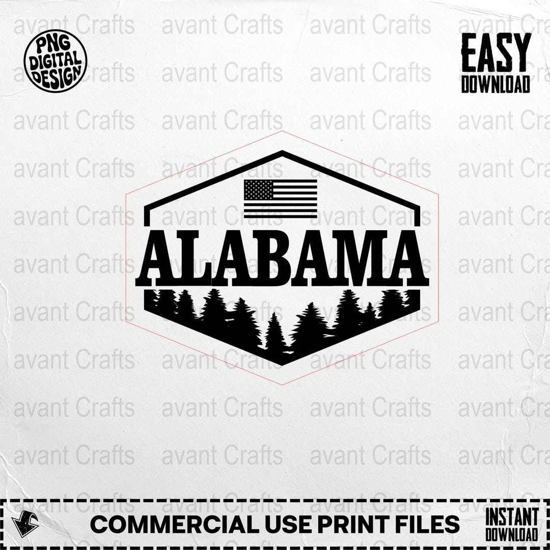 Alabama State Mountain Trees Digital File Download Svg, Png, Pdf - Etsy