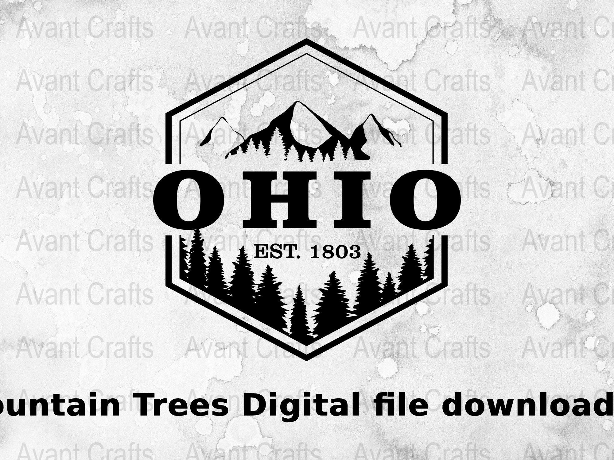 Ohio State Mountain Trees Digital File Download Svg, Png, Pdf - Etsy