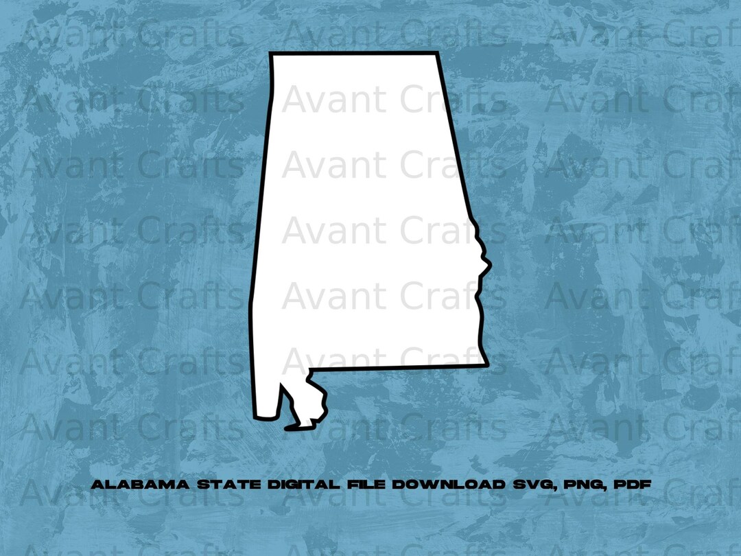 Alabama State Digital File Download Svg, Png, Pdf - Etsy