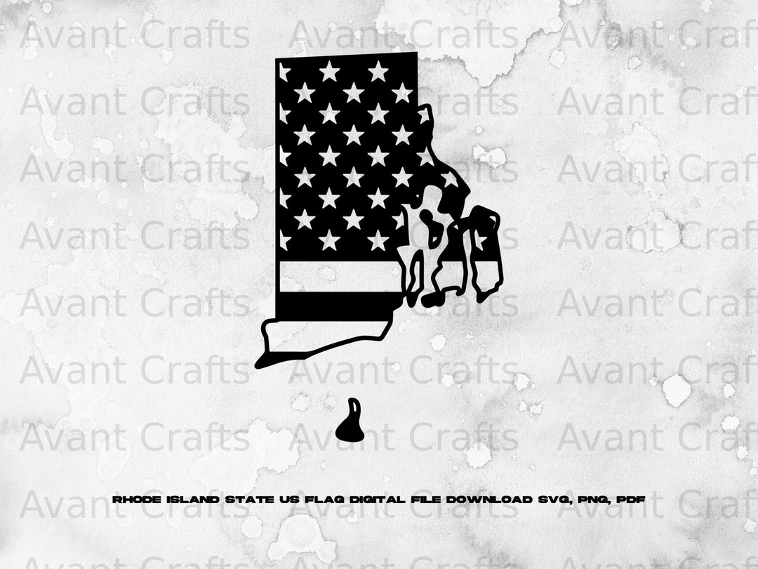 Rhode Island State US Flag Digital File Download Svg, Png, Pdf - Etsy