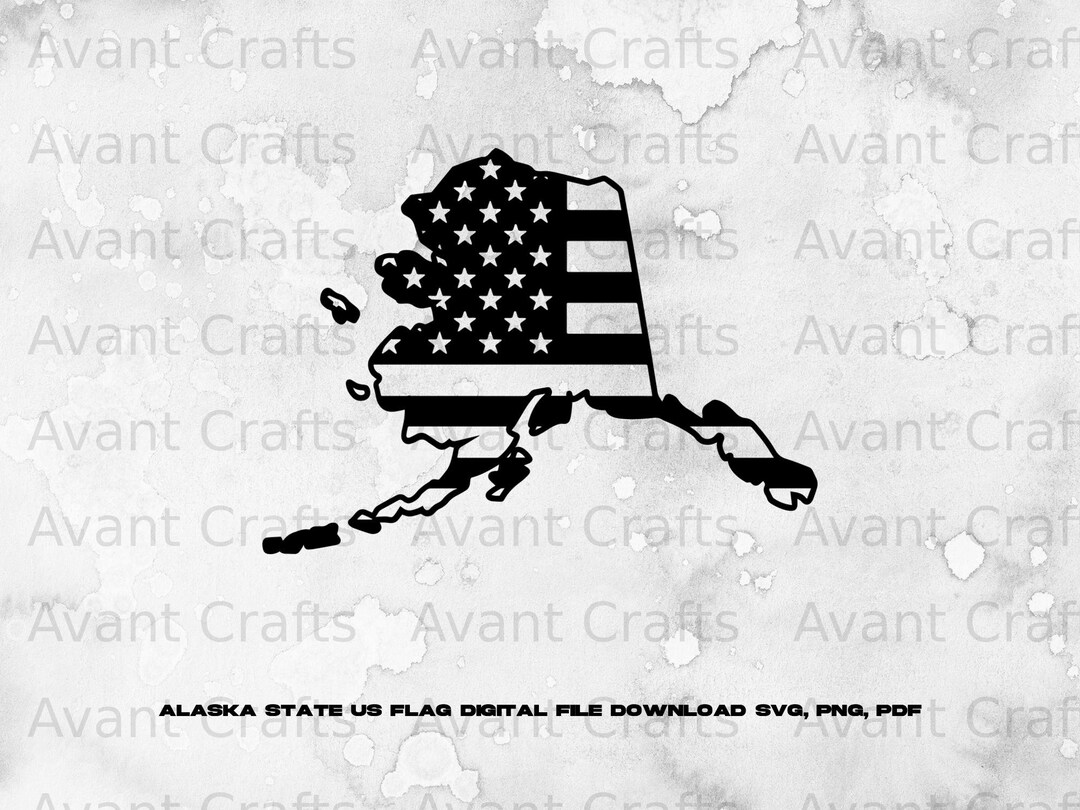 Alaska State US Flag Digital File Download Svg, Png, Pdf - Etsy