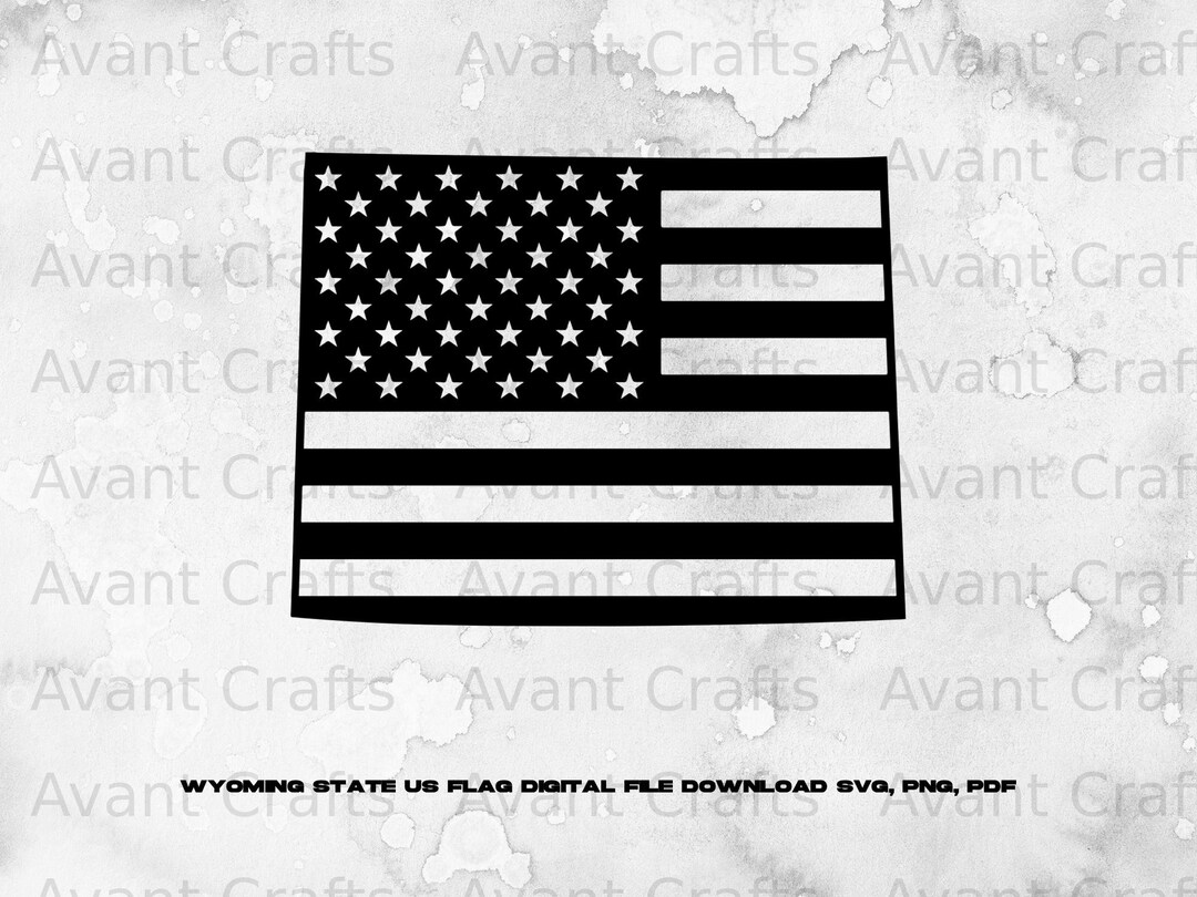 Wyoming State US Flag Digital File Download Svg, Png, Pdf - Etsy