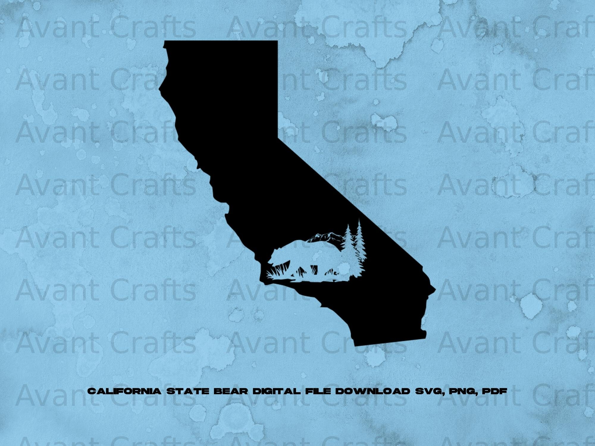 California State Bear Digital File Download Svg, Png, Pdf - Etsy
