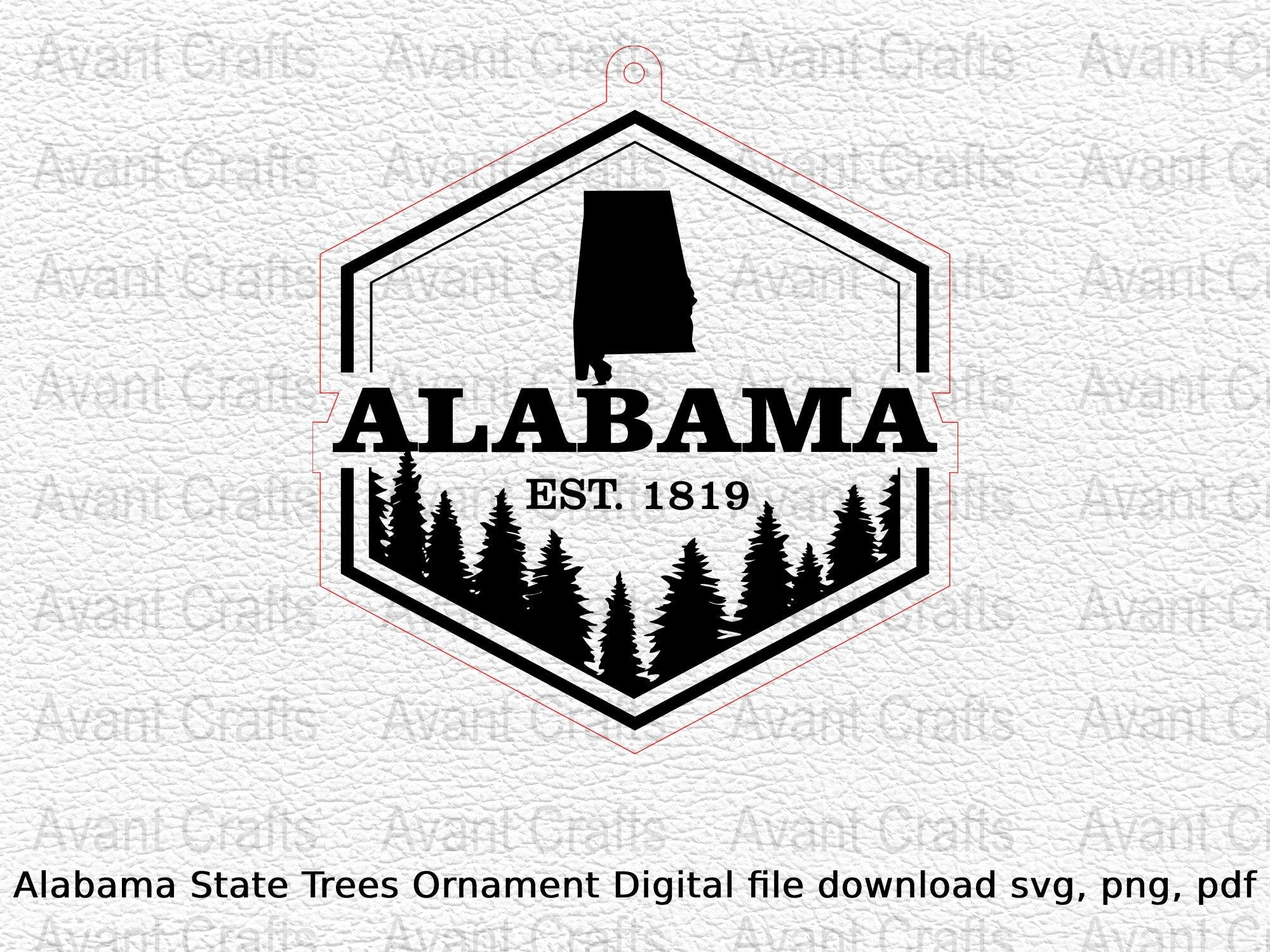 Alabama State Trees Ornament Digital File Download Svg, Png, Pdf - Etsy